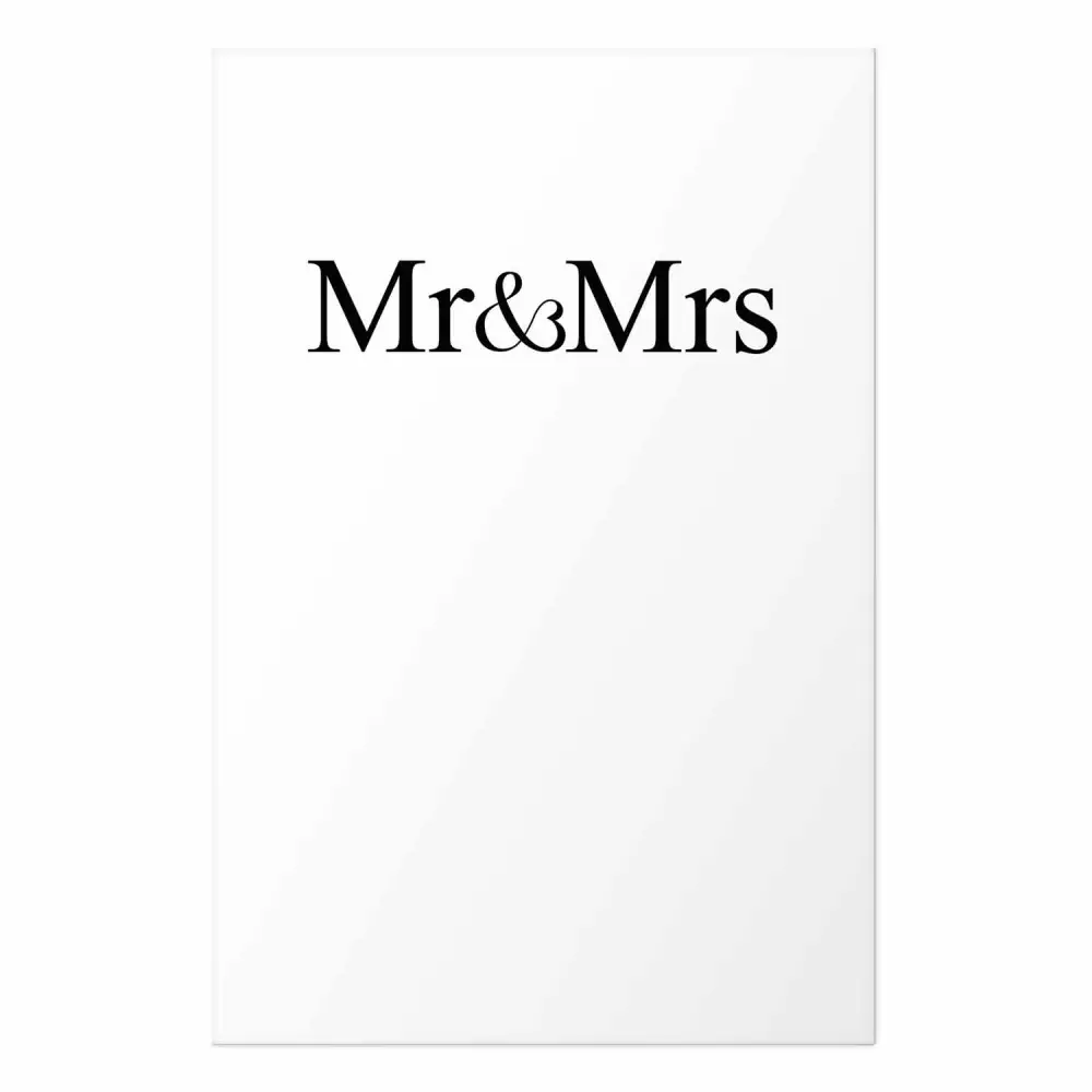 Poster Mr. and Mrs. - black and white simple composition with English ...