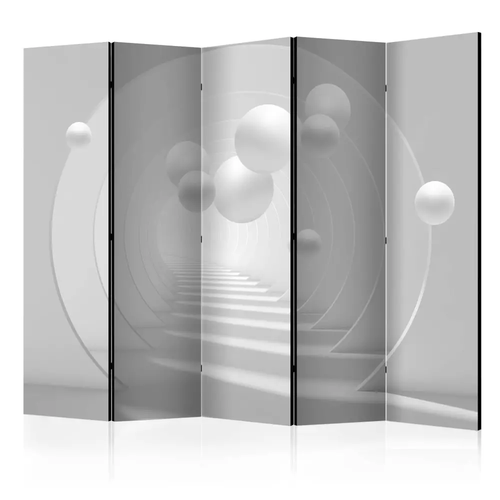 Room Divider Screen 3D Tunnel II (5-piece) - alabaster space with ...